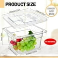 12 Pack 1/6 Size 4'' Deep Polycarbonate Food Pan with Lid Clear ...