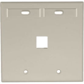 Panduit NK1FIWY Netkey 1-Port Gang Flush Mount Faceplate with Label ...