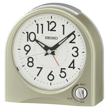 Seiko 4 inch Marui Beep Alarm Silver Analog Traditional Quartz Desk ...