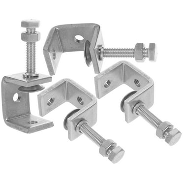 Highcraft 3/8 in. C-Clamp Rod Anchor for Beam, Electro Galvanized Steel ...