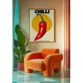 Chilli Pepper Poster: 70s Retro Kitchen Wall Art No Frame Included ...