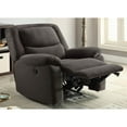 Serta Push-Button Power Recliner with Deep Body Cushions, Gray Fabric ...