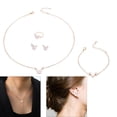 Butterfly Pendant Necklace Rings Earrings Set for Fashion Forward Women ...