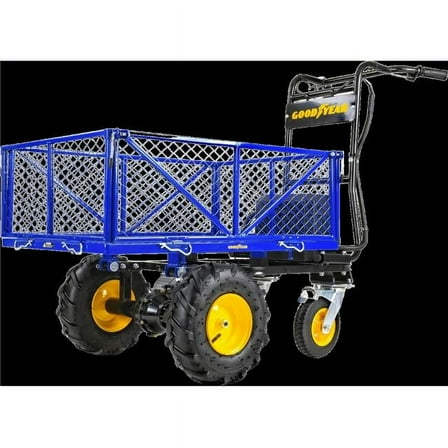 Landworks 48V 2Ah Electric Utility Wagon with Pneumatic Tires, 500lbs ...