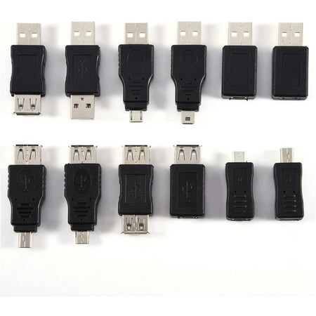 Wgthhk Multiple USB 2.0 Adapters Micro/Mini Male Female Converters ...
