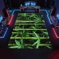 Bamboo Forest Plant Area Rugs, Modern Green Carpet, Washable Non Slip ...