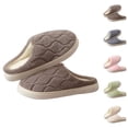 AUDeals Womens Memory Foam Slippers Textured Fleece Lining Non Slip ...