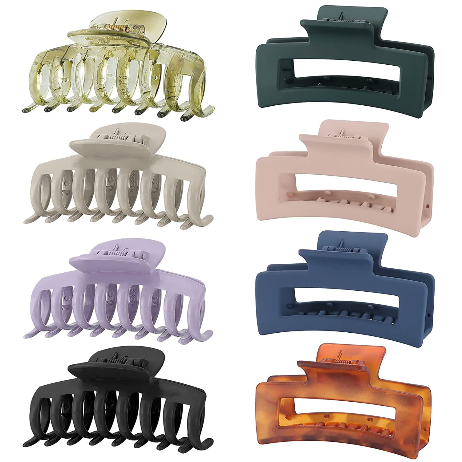 8 Colors Large Strong Hold Hair Claw Clips for Long Hair | Lolalet ...