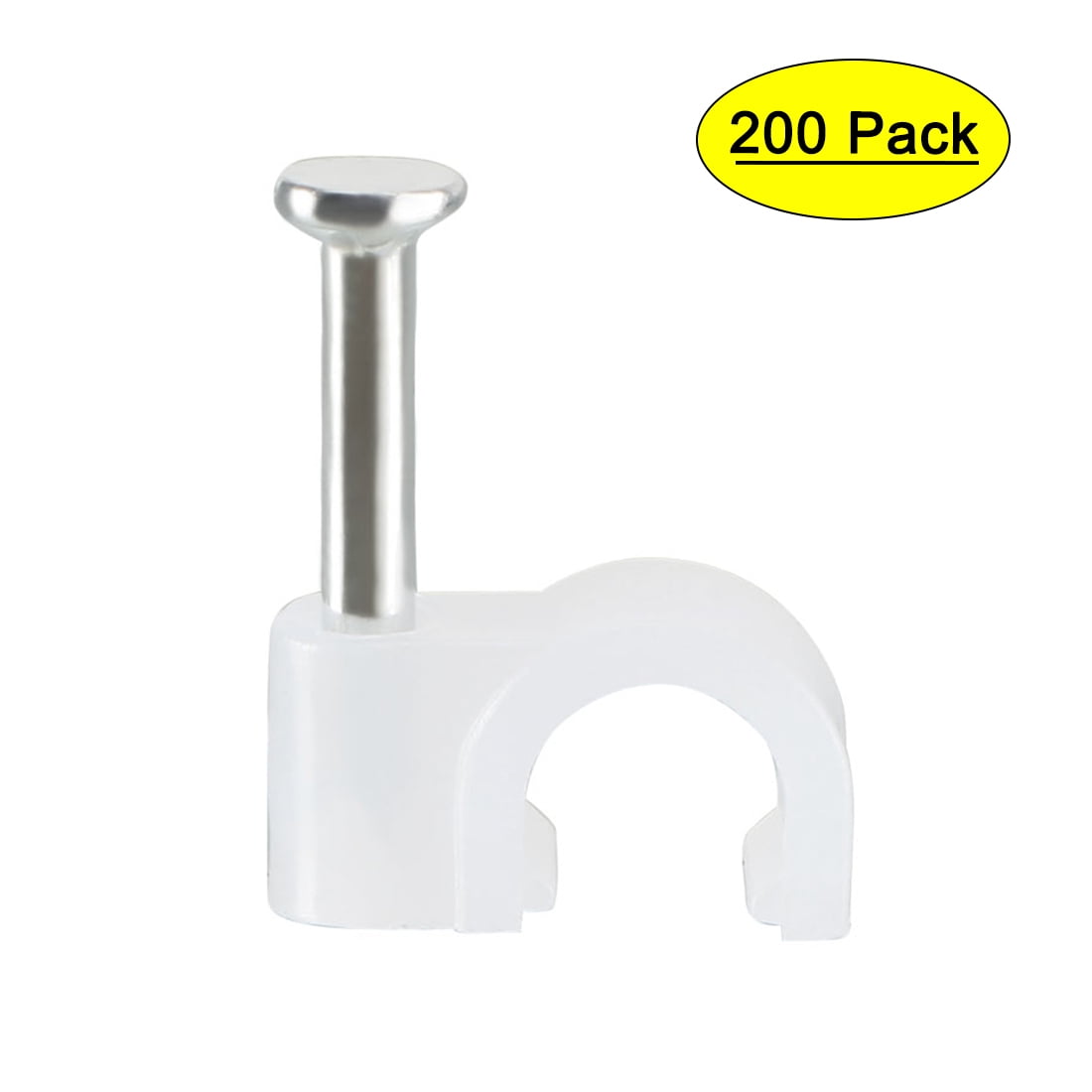 200pcs Wall Mount Coax Electric Cable Wire Clip Fastener Saddle 5mm ...