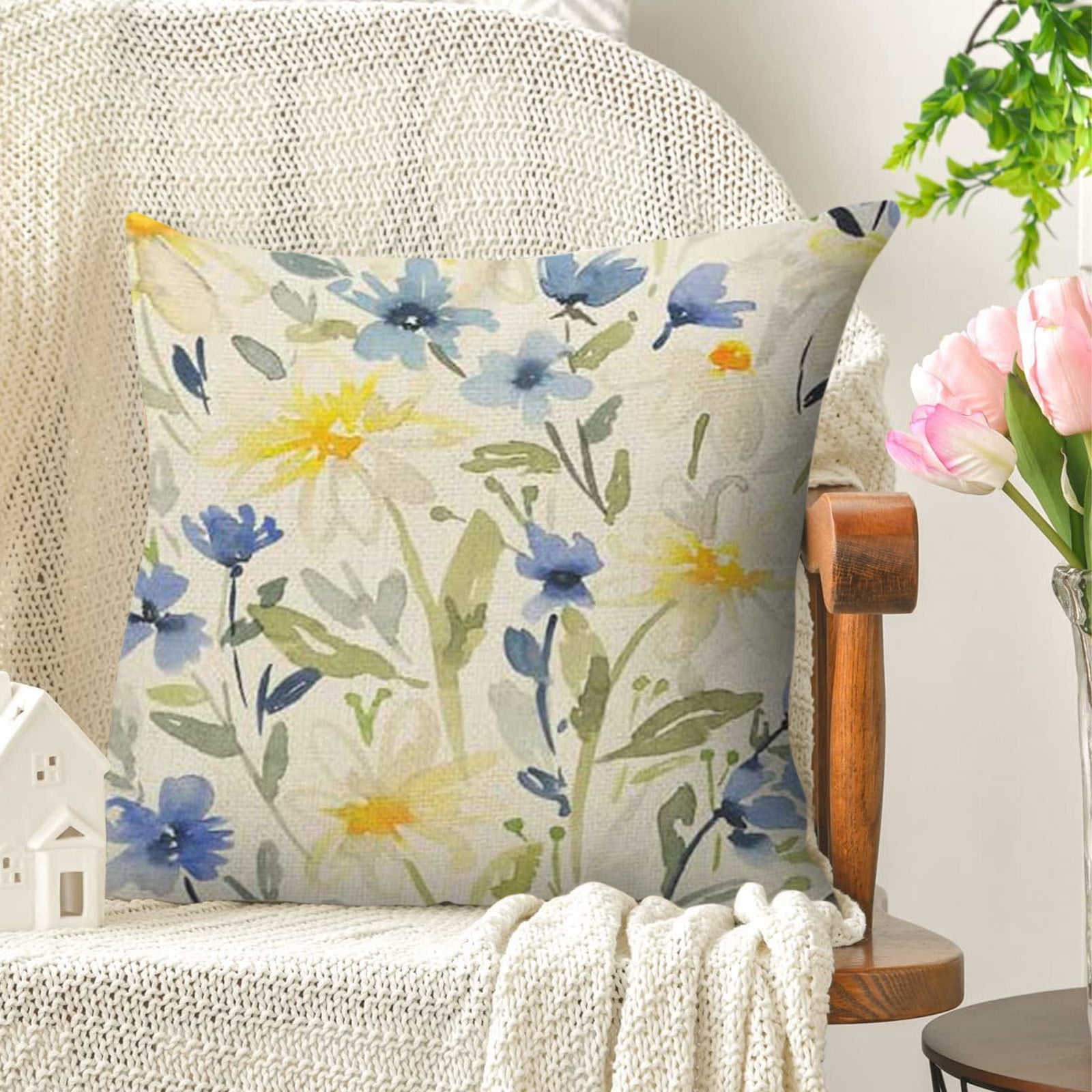 Click here for Topllc Flowers Style Pillowcase Natural Style Pill... prices