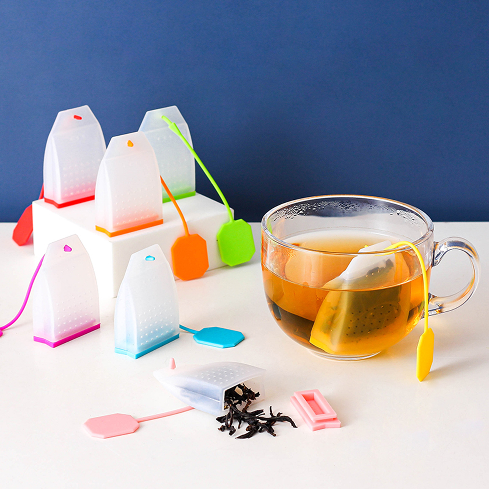 kiskick Tea Infuser - Non-Stick Heat-Resistant Silicone Tea Maker, Food ...