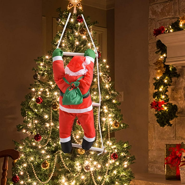 Rope Ladder Christmas Decoration CPDD Santa Claus Climbing Ladder