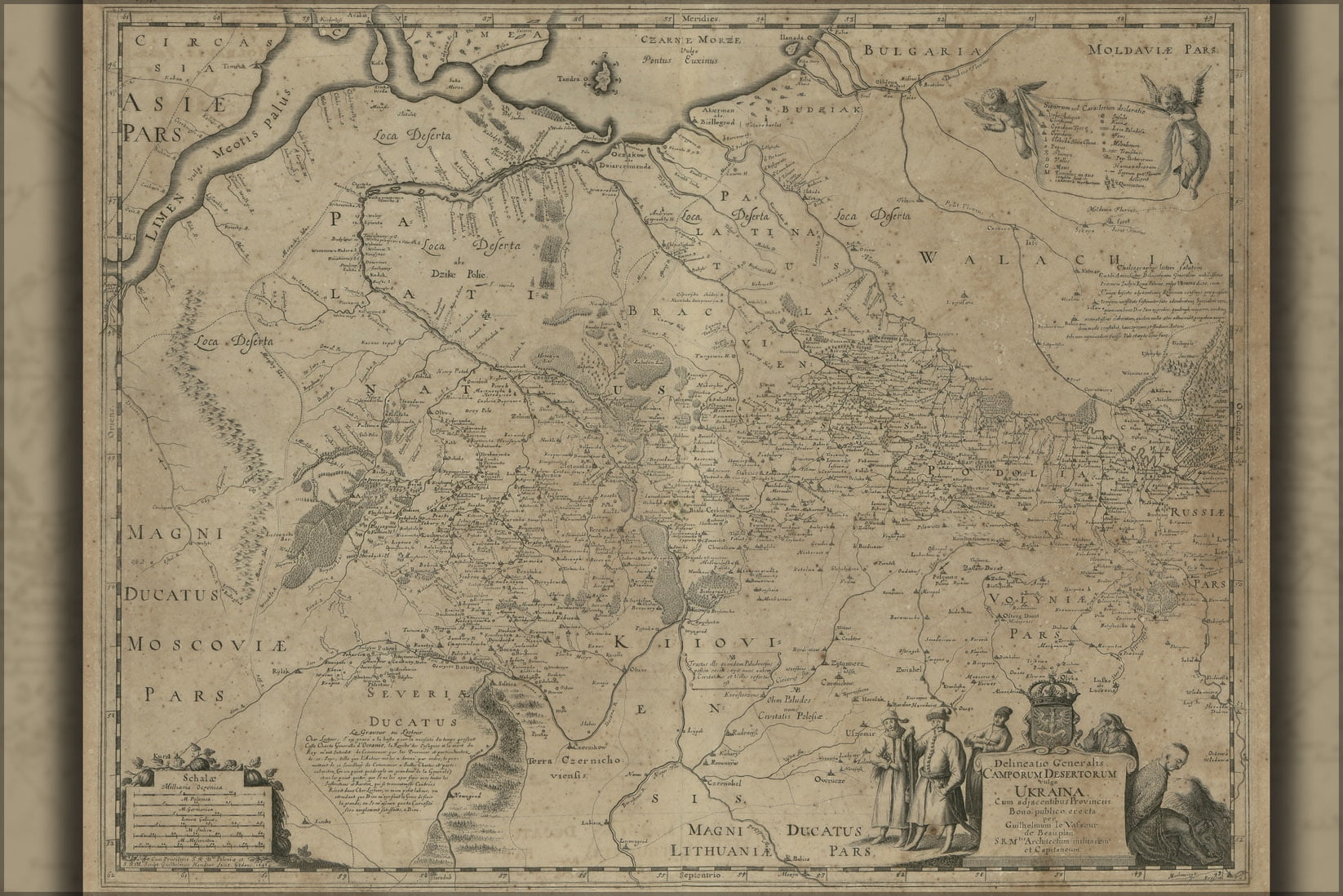 24"x36" Gallery Poster, map of the Ukraine 1648 in latin - Walmart.com