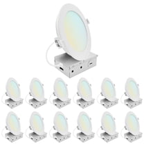 LUXRITE 5 In. LED Regressed Mini Panel Light, 5CCT, 16-26W, Up to ...