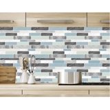 Long King Peel and Stick Backsplash Tile Blue Marble Tile 12 in. x 12 ...