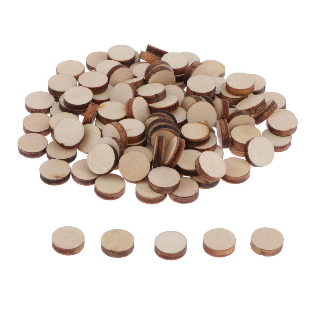 100Pcs 10mm Round Slices Log Circles, Wood Slabs, - Walmart.com