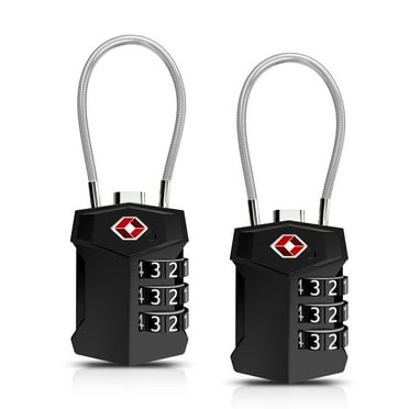 ZWH Portable Zinc alloy 4 Digit Password Lock Wire Rope Anti-theft ...