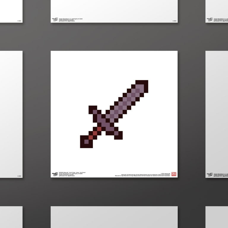 A Pixel Art Iron Sword Minecraft Map