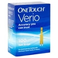 OneTouch Verio Blood Glucose Test Strips, 100 Ct HSA/FSA Eligible ...