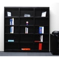 Bowery Hill Traditional 72" Tall 15-Shelf Triple Wide Wood Bookcase in ...