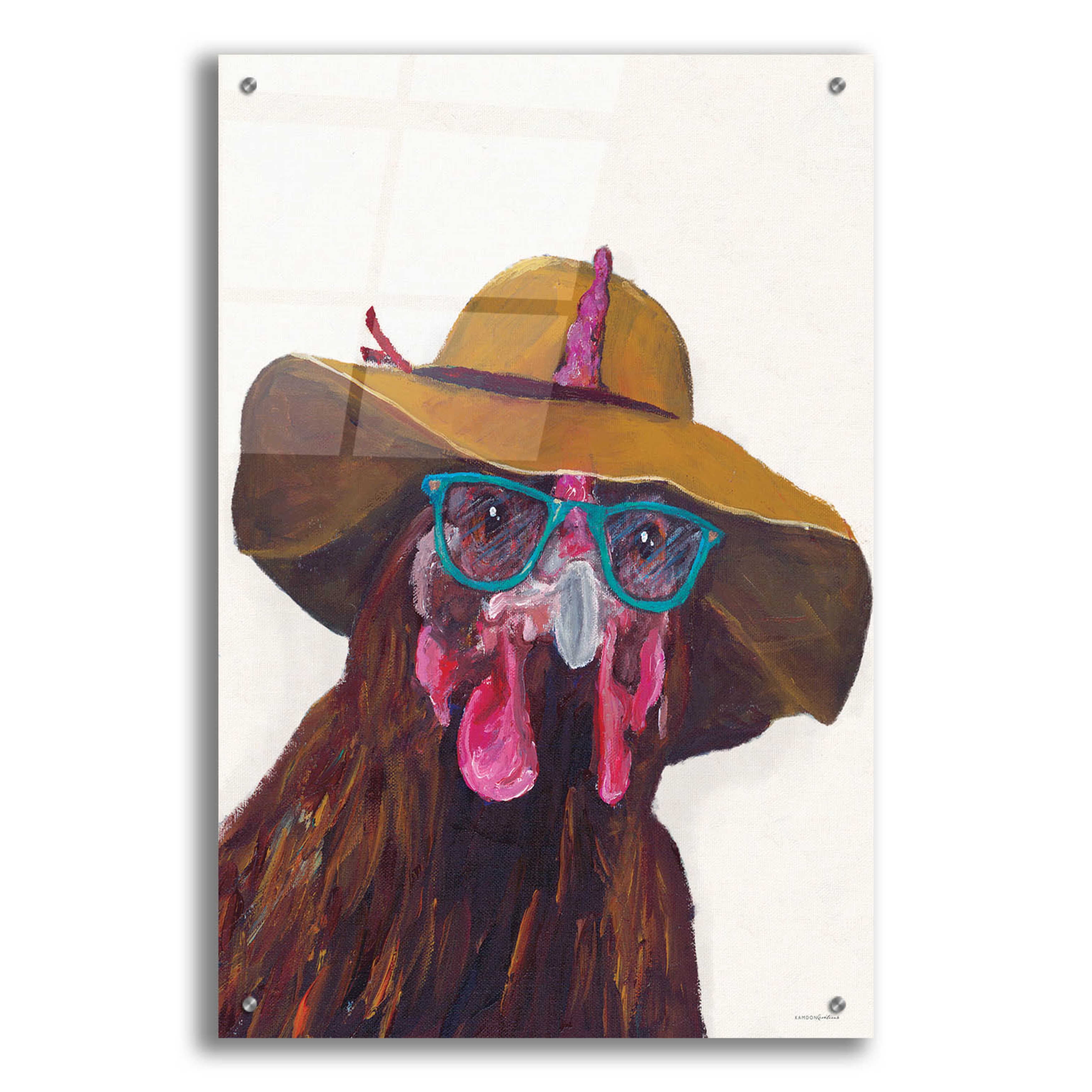 Epic Art 'Don't Be a Chicken Just Wear the Glasses' by Kamdon Kreations ...