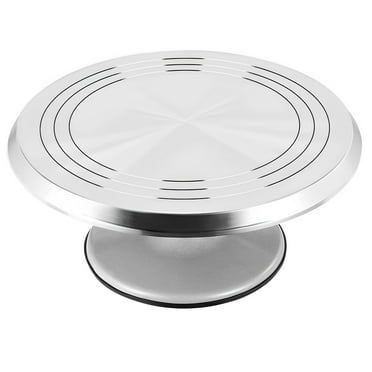 12 Inch Round Aluminum Revolving Cake Decorating Stand,Cake Turntable ...