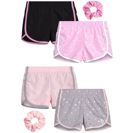 Body Glove Girls? Shorts ? 4 Pack Athletic Performance Dry Fit Dolphin ...