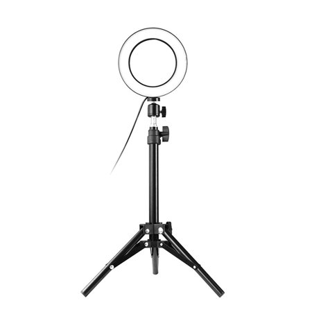 DC5V 5W 64 LED Light Round Selfie Camera Lamp with Telescopic Tripod ...