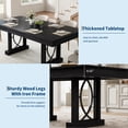 71 Inch Rectangular Farmhouse Dining Table with 2 Storage Drawers ...