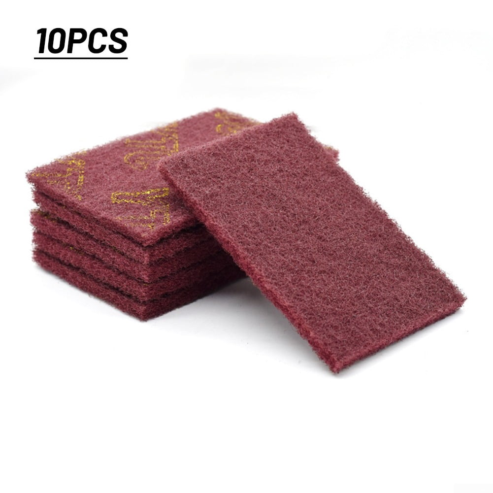 10pcs Scouring Pads Pot Remove Burrs Bumps Scrubber Set Decontamination ...