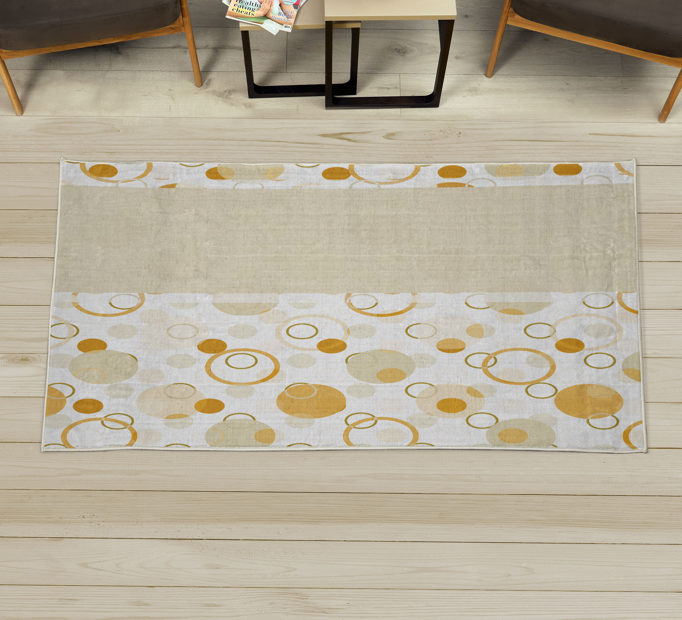 Abstract Decorative Rug, Circular Shaped Round Interlace Forms ...