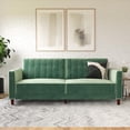 DHP Pin Tufted Transitional Futon, Light Green Velvet - Walmart.com