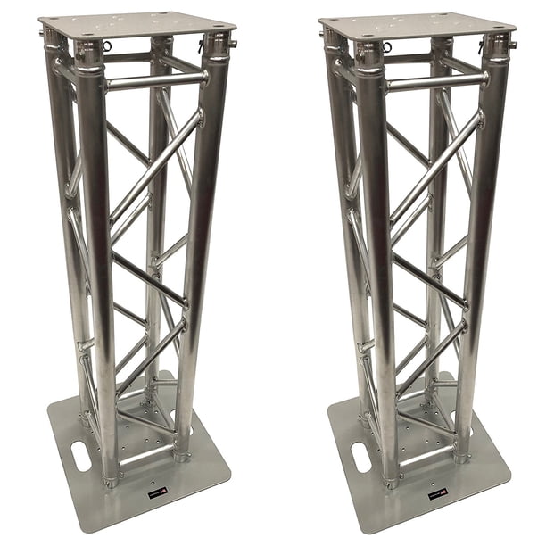 (2) DJ Lighting Aluminum Truss Light Weight Dual 4.92 ft Totem System ...
