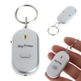 White LED Key Finder Locator Find Lost Keys Chain Keychain Whistle ...