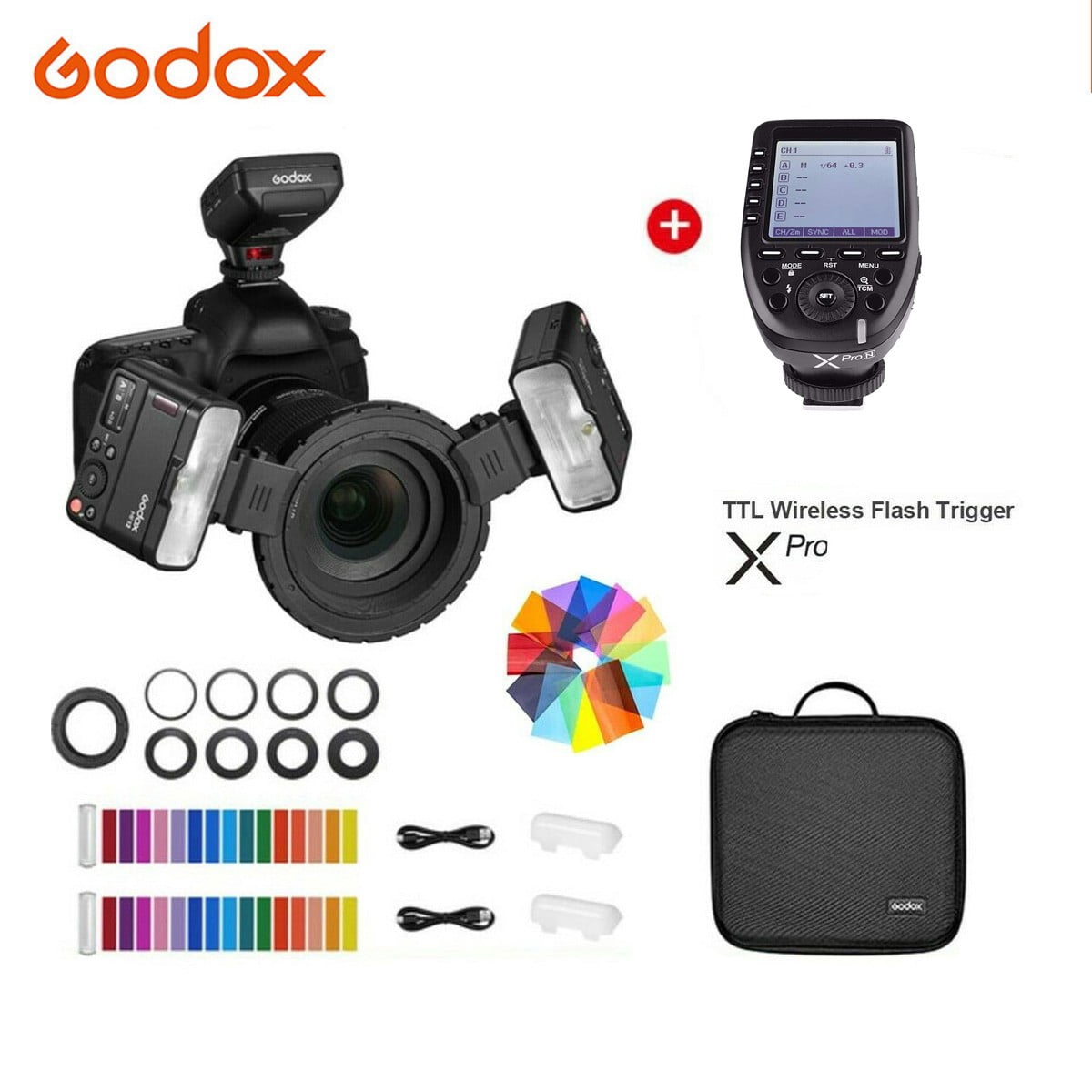 Godox MF12-K2 MF12 Macro Flash Light 2.4GHz Wireless Control built-in X ...