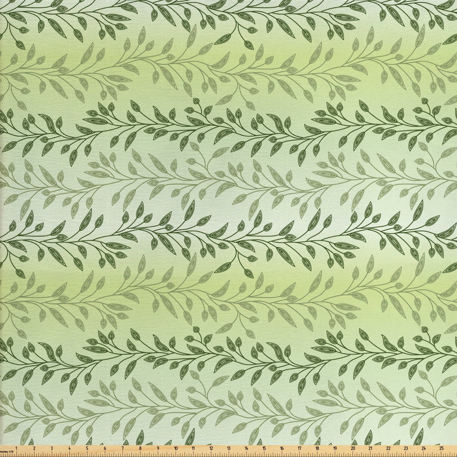 Leaves Upholstery Fabric by the Yard, Foliage Leaves Pattern with ...