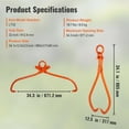 BENTISM Log Lifting Tongs Timber Claw Hook Logging Grabber 1543 lbs/700 ...