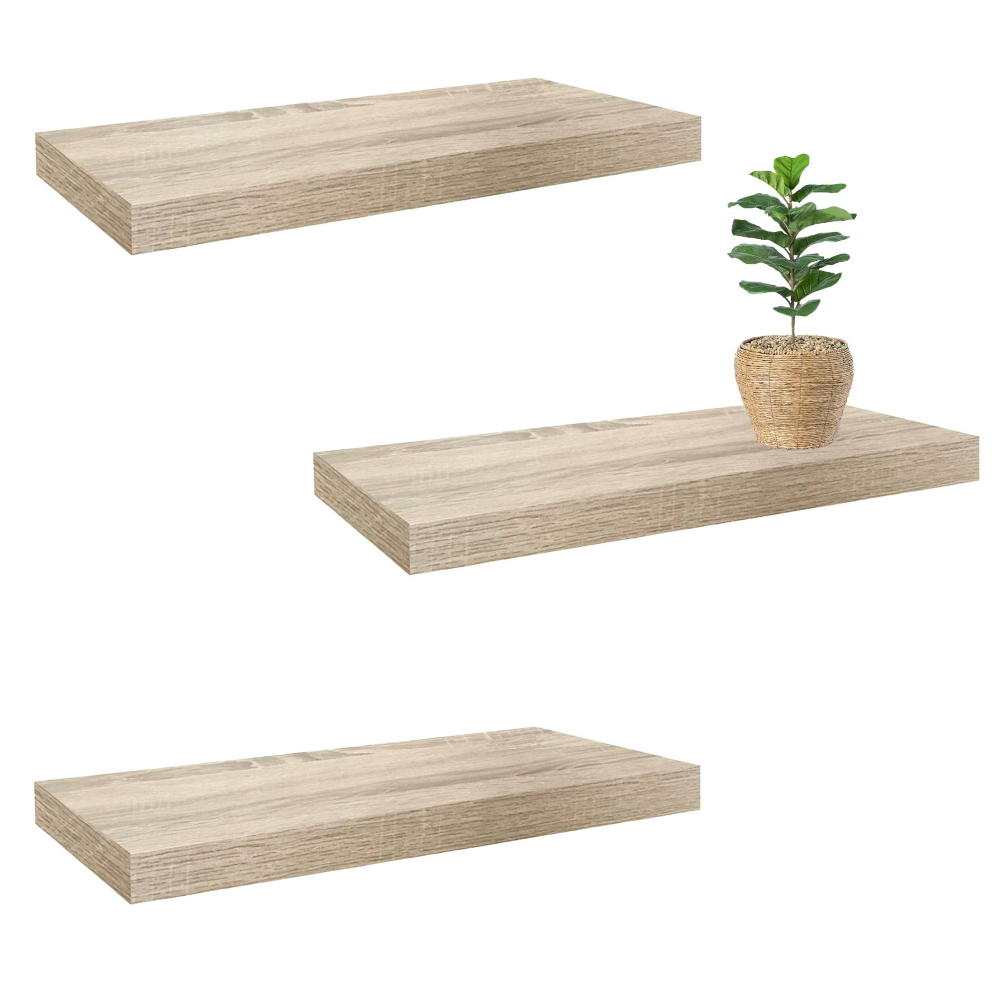 Click here for Jessar - Set Of 3 Floating Wall Shelves  23.6 X 9.... prices