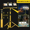 32000LM Work Light with Tripod, 3x100W 3- Floodlight, Plug-in 120V, 3 ...