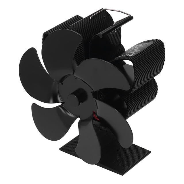 Log Fan, 6 Blade High Temperature Resistance Low Noise Black Stove Fan ...