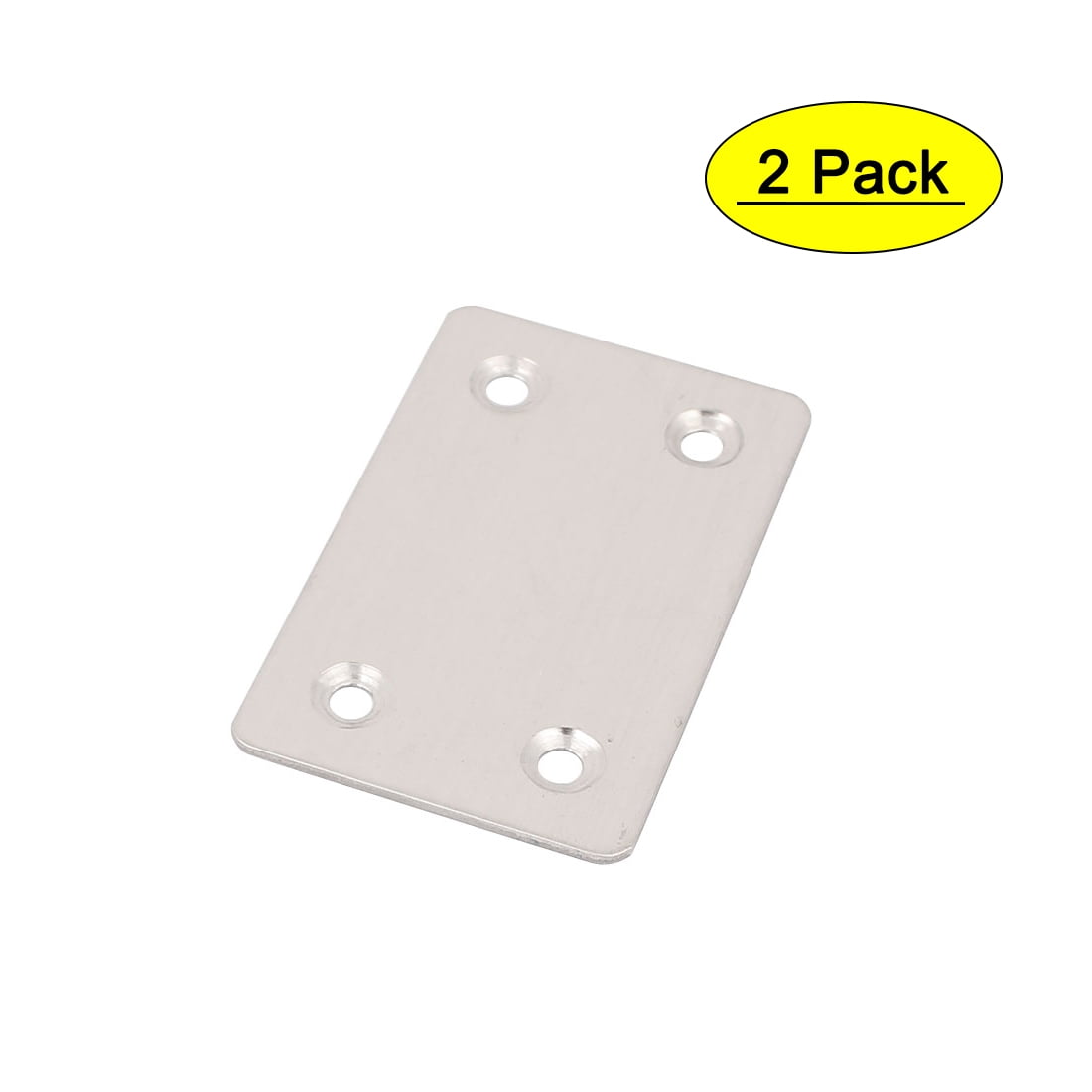 Metal Rectangle 4 Holes Flat Mending Repair Plates Brackets Fasteners ...