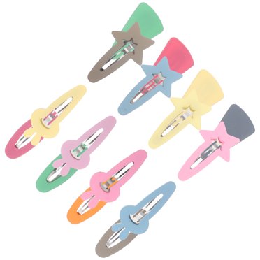 4Pcs Pink Star Hair Clips Y2K Stars Butterfly Hair Clips for Women Girl ...