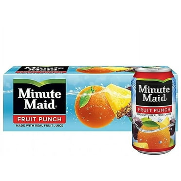 Minute Maid Fruit Punch Juice Drinks Variety, 12 fl oz, 12 Cans ...