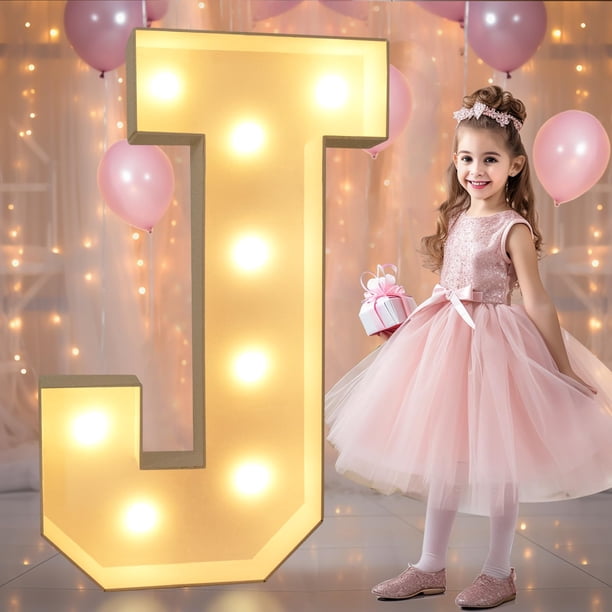 Letra Pooqla iluminada para marquesina, 90 cm, luz LED blanca cálida ...