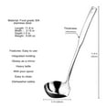 Hvanam Kitchen Soup Ladle 304 Stainless Steel Punch Metal Luminous