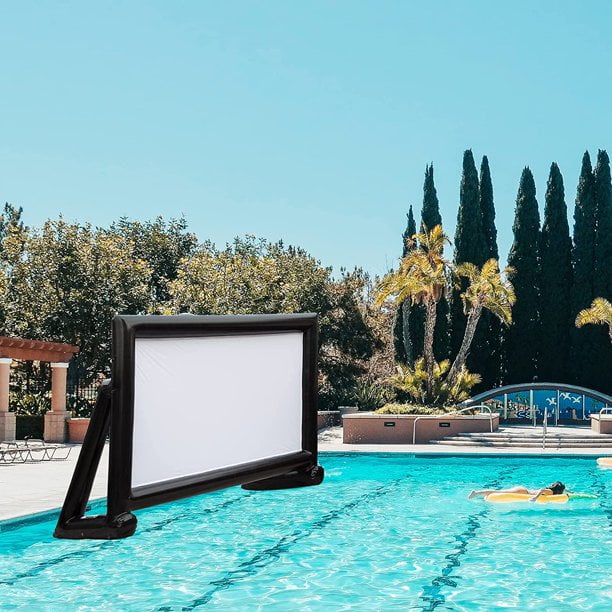 OZIS 16Ft Airtight PVC Movie Projector Screen No Blower Noise Indoor ...