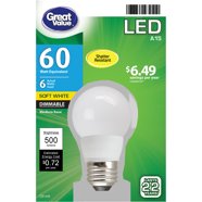 Great Value LED Soft White Medium Base R14 4 Watts - Walmart.com