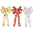 Christmas Tree Topper Bow Decorative,Glowing Christmas Bow Pendant ...