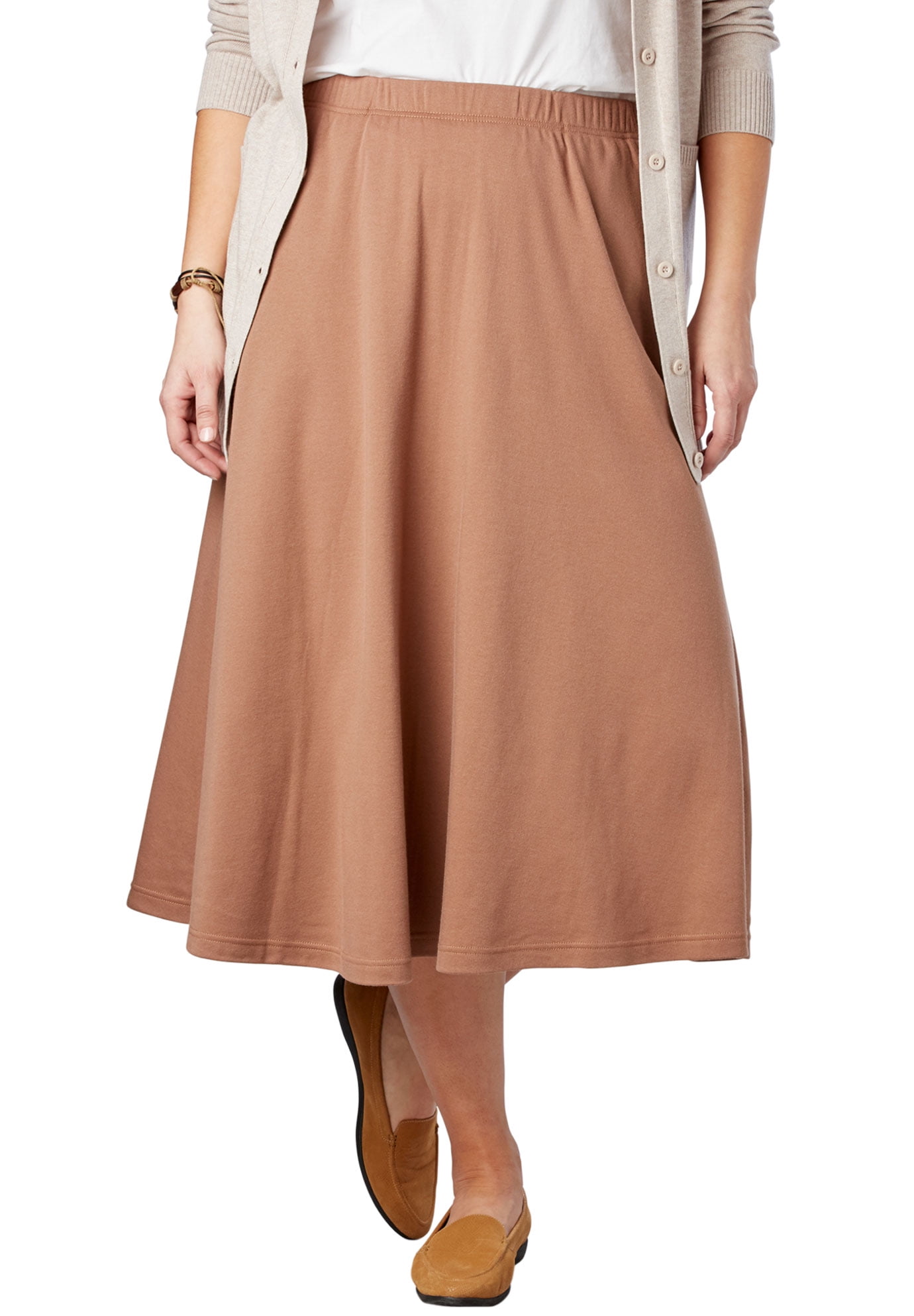 Woman Within Plus Size 7-day Knit A-line Skirt - Walmart.com