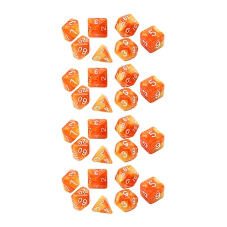 Large Number Polyhedral Dice, Plastic Polyhedral Dice 4Set For School ...